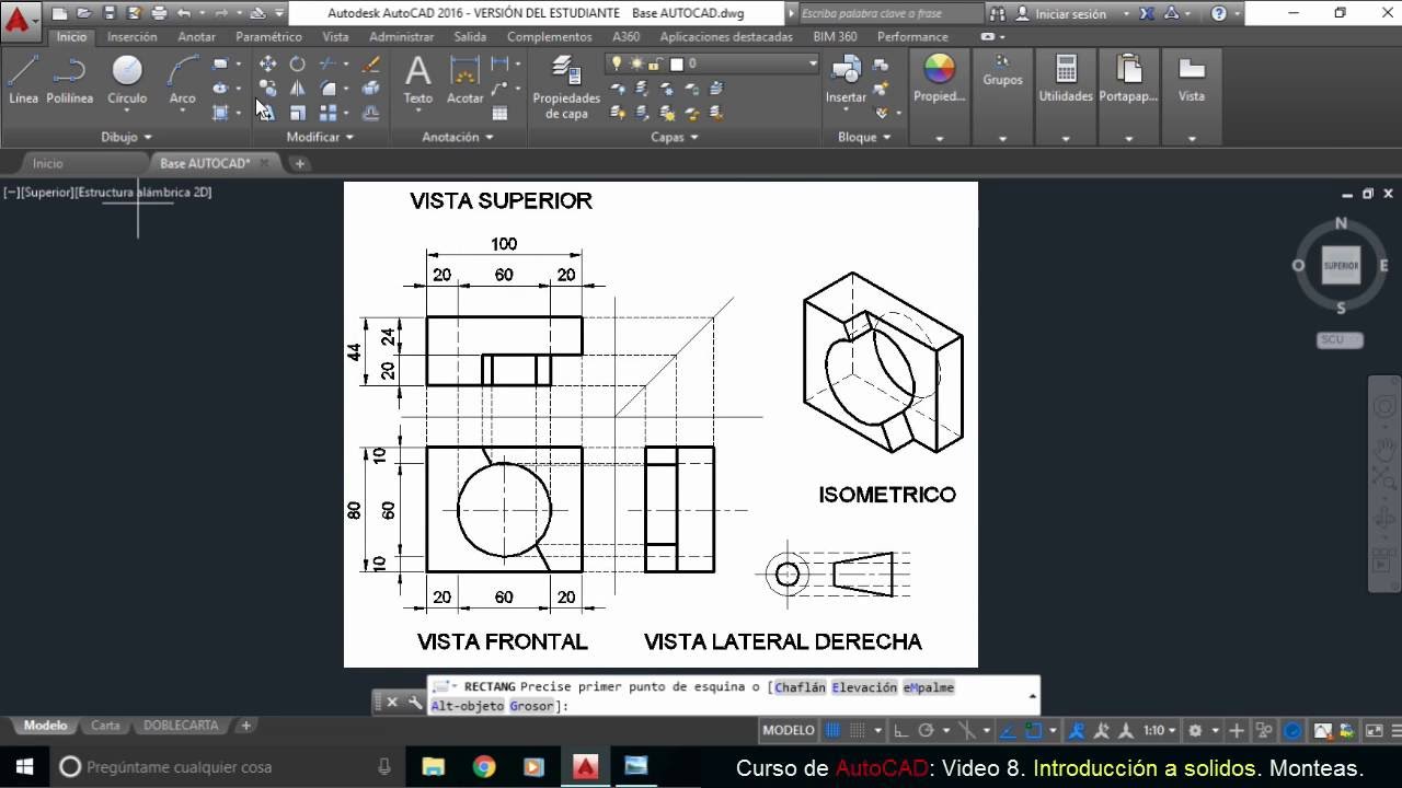 Introducción a sólidos y 3D. Monteas. - YouTube