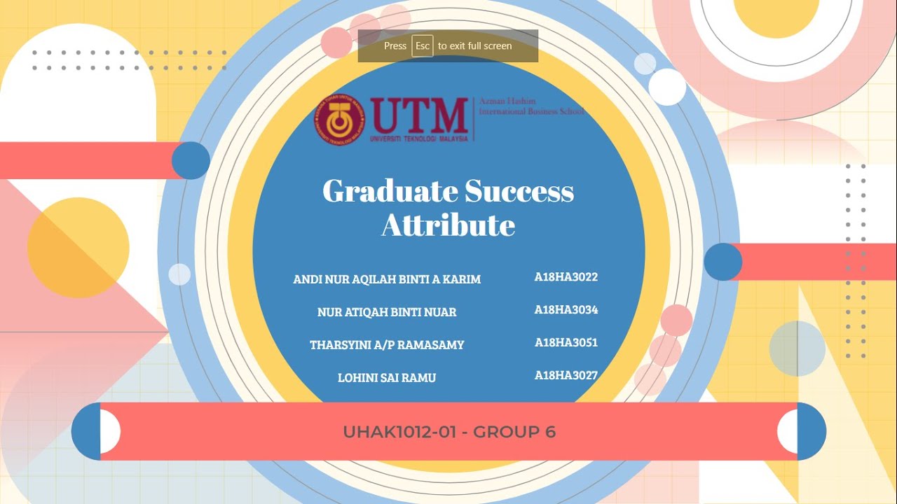 Graduate Success Attribute - Group 6 - YouTube