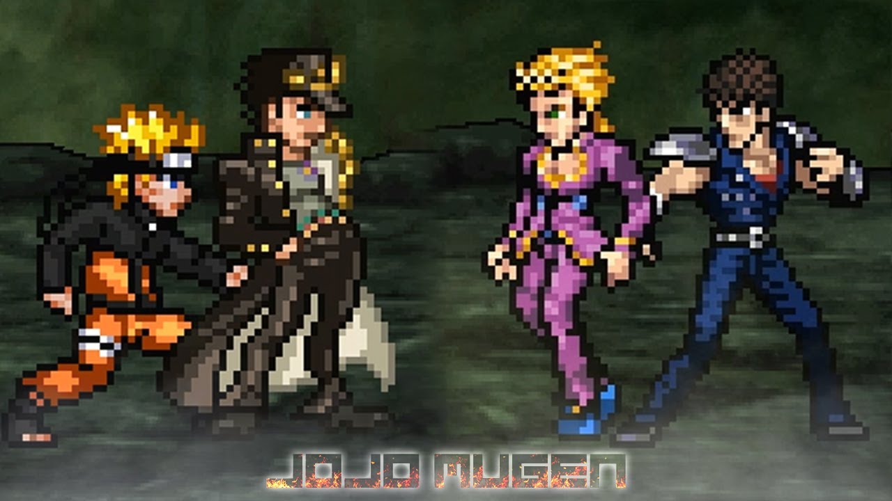 Jotaro & Naruto vs Giorno & Kenshiro | Epic Battle MUGEN - YouTube