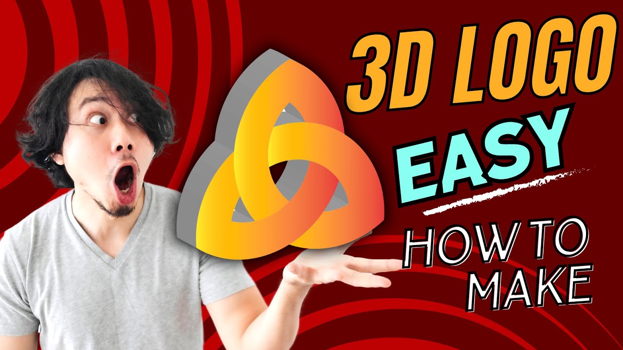 How to create easy 3D Logo in adobe illustrator - YouTube