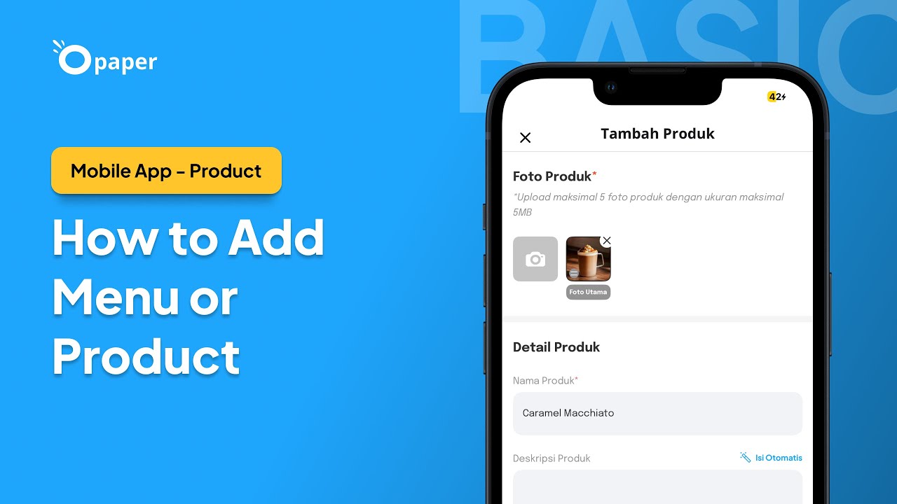 Basic: How to Add a Menu or Product Through the App - YouTube