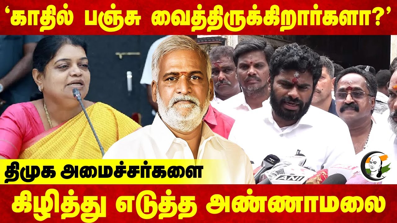 "காதில் பஞ்சு வைத்திருக்கிறார்களா?" Annamalai Pressmeet | Sekar Babu ...
