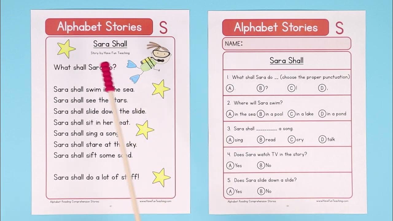 Alphabet Stories Letter S Reading Comprehension Worksheet - YouTube