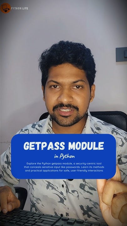 GetPass Module in Python Telugu - YouTube