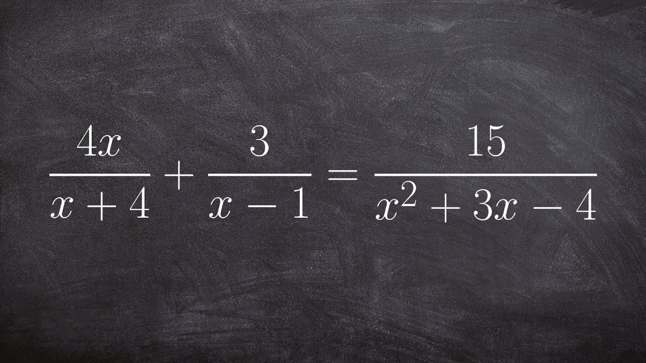 Find the solution to a rational equations and label extraneous ...