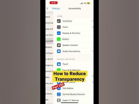 How to Reduce Transparency in iPhone 13 Pro Max || #shortvideo #iphone #ytshorts #yt #tech - YouTube