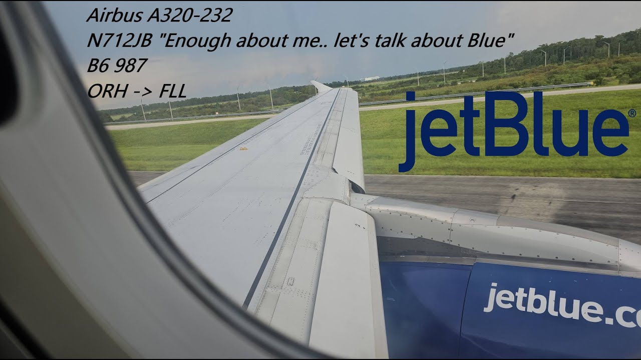JetBlue Airways A320 (N712JB) Landing and Taxi to the Gate at Fort ...