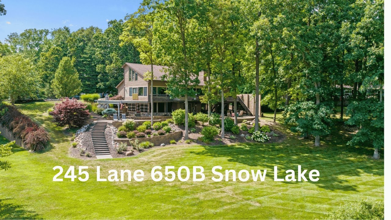 Lake Home For Sale on Snow Lake In Steuben County Indiana - YouTube