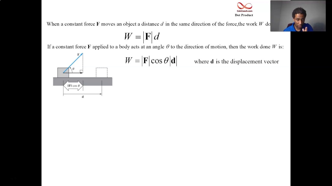Applications of the Dot Product - Direction Cosines and Work - YouTube