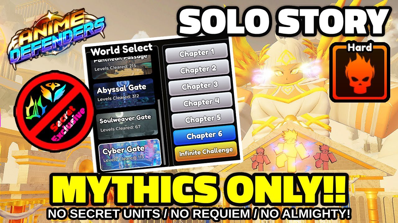 Solo HARD Athenyx Realm Story Mode (Mythic DPS Units Only!) Roblox ...