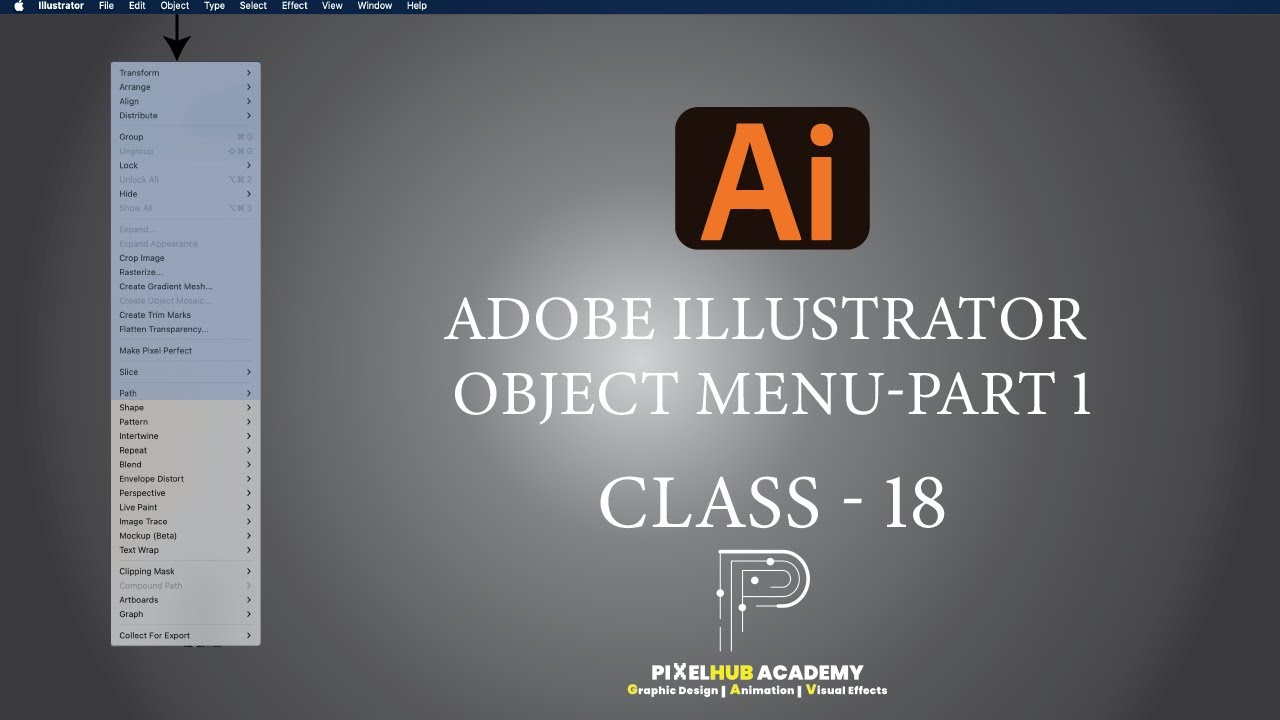 Class 18 l Part_01 l Object Menu #gujarati #adobeillustrator #tutorial ...