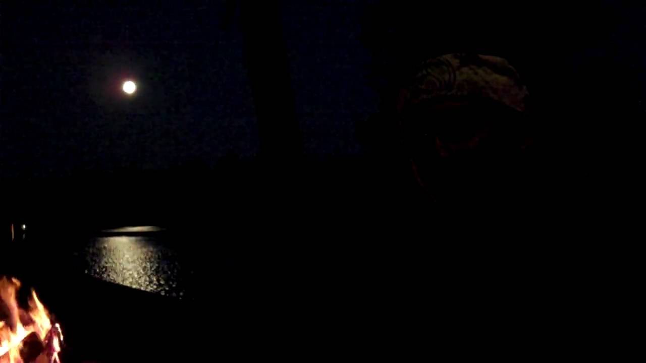 Lower Saranac Lake Camp Fire with Full Moon - YouTube