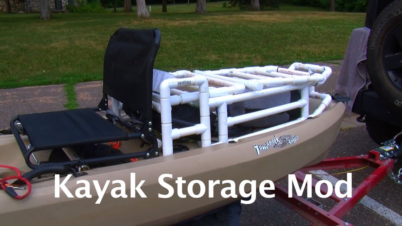 PVC Kayak Storage mod - DIY Bigger than a Milk Crate Mods - YouTube