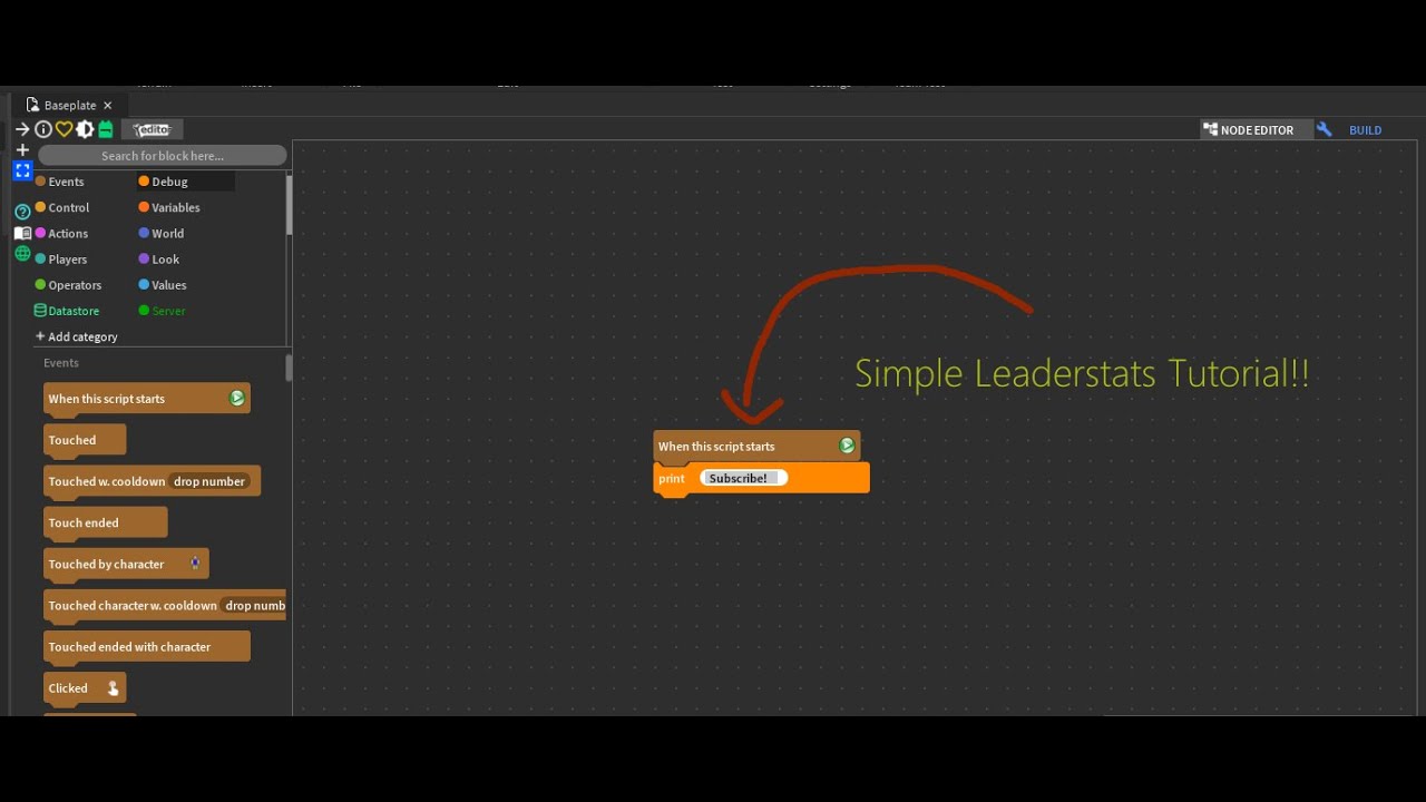 Roblox Studio Eventblocks | Leaderstats tutorial - YouTube