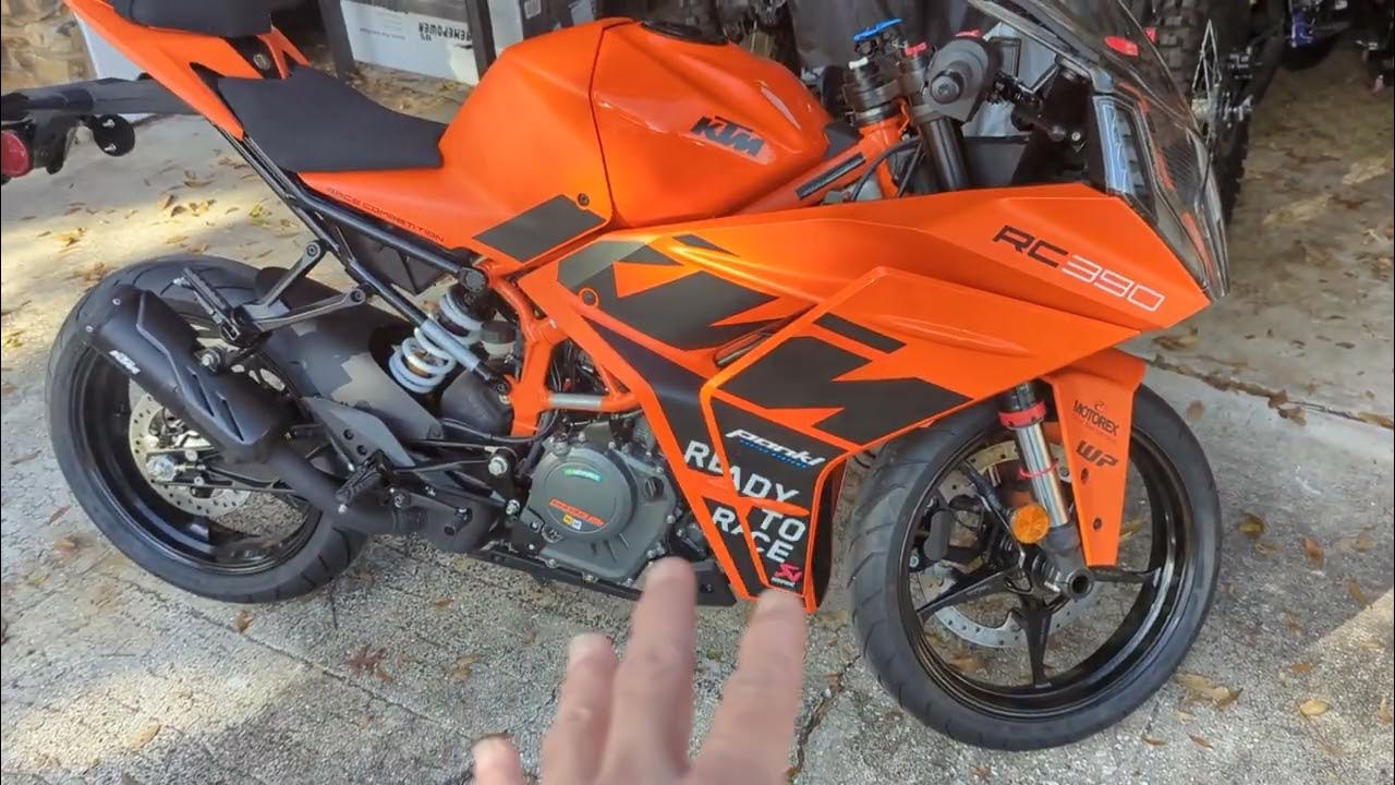 2023 KTM RC390 Authentic Akrapovic Exhaust Install - YouTube