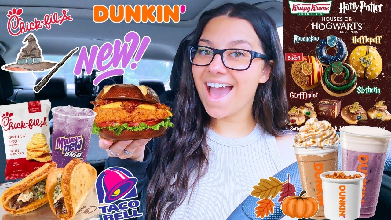 Eating the NEWEST FAST FOOD RELEASES for 24 HOURS - YouTube