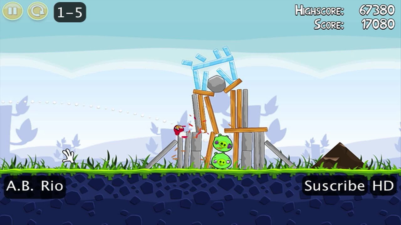 Angry Birds [ Level 1-5 ] 3 Stars HD - YouTube