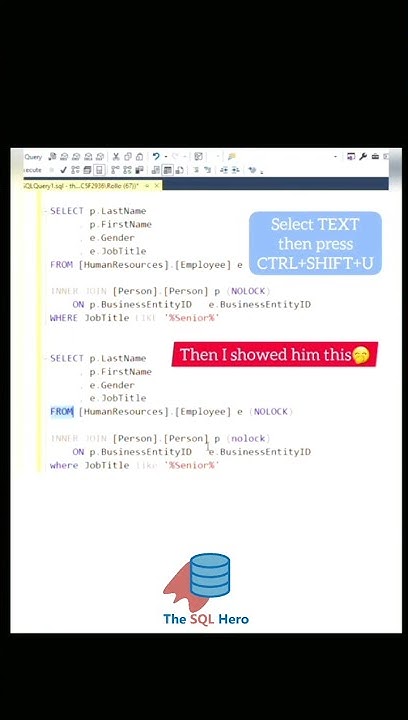 Clean Code 😎 Sql Dataengineering Dataanalytics Datascience Sqlserver Database Dba Data