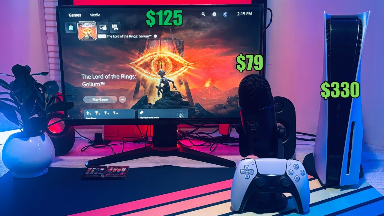 BEST CHEAP GAMING CONSOLE SET UP (PS5) PlayStation 5 & Gaming Monitor ...