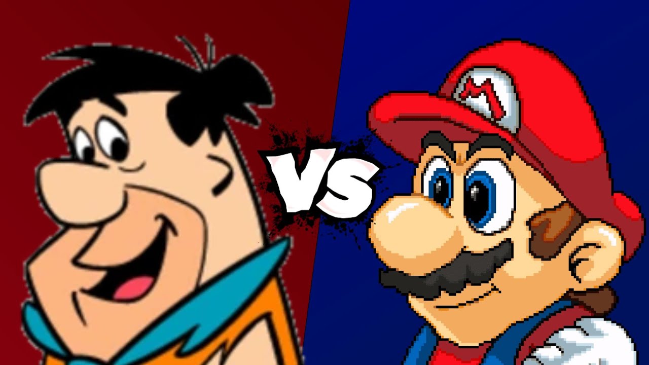 MUGEN Battle - Fred Flintstone vs Mario - YouTube