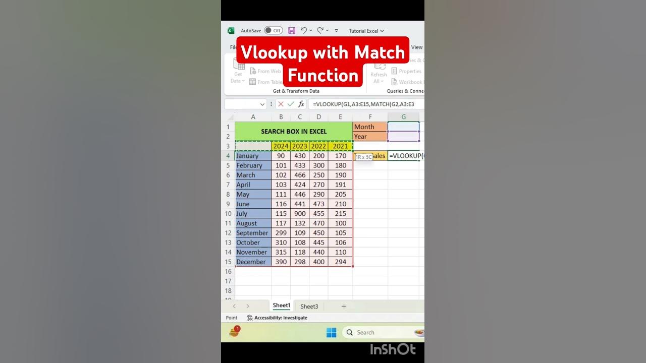 Vlookup in excel with match function #excelfunction #exceltricks #excel #excelformula #vlookup ...