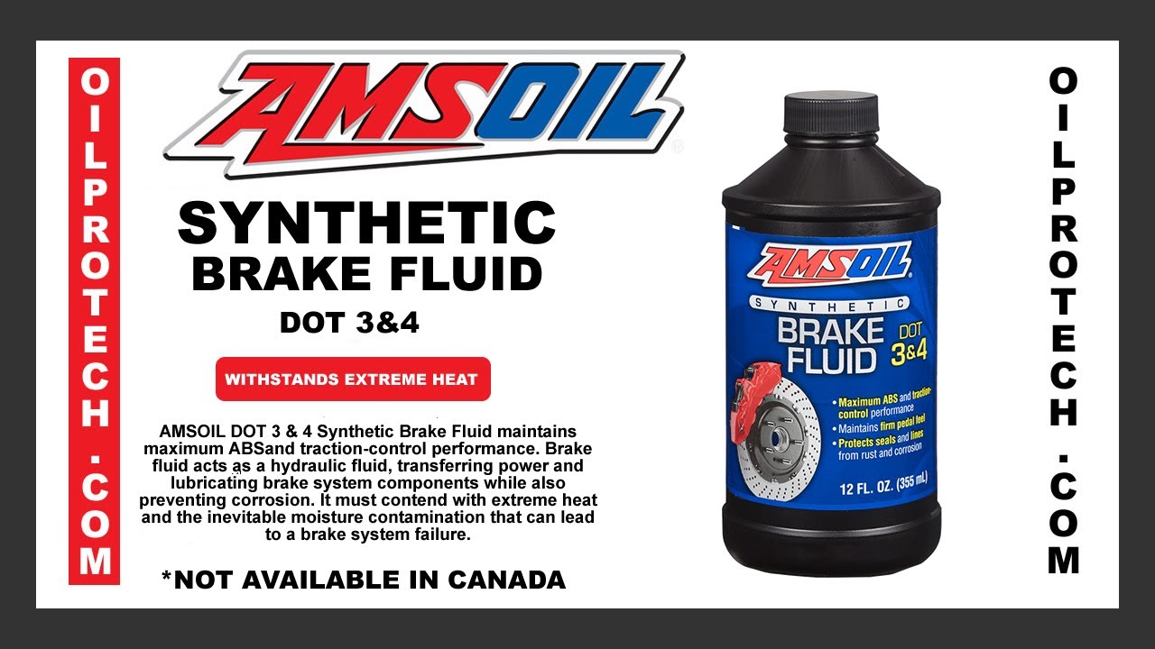 Amsoil DOT 3 and DOT 4 100% Synthetic Brake Fluid - maximum ABS and ...