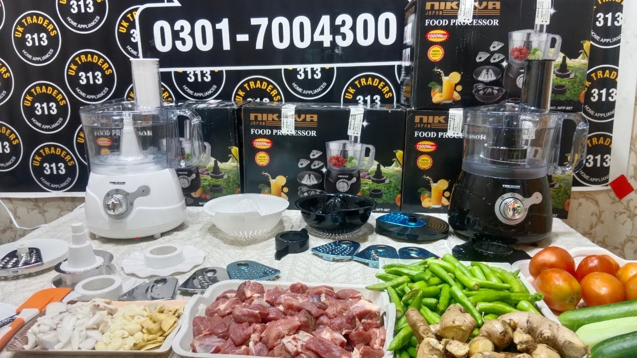 NIKOVA JAPAN | Food Processor | 8 in 1 | original product | UK Traders ...