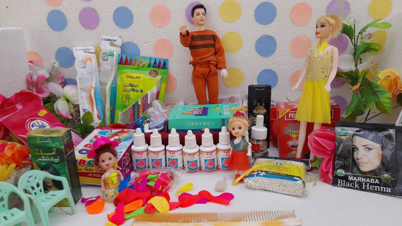 Barbie Ki puray Din Ki Kahani | Barbie DollKa Ghar | Barbie Ka Shopping ...