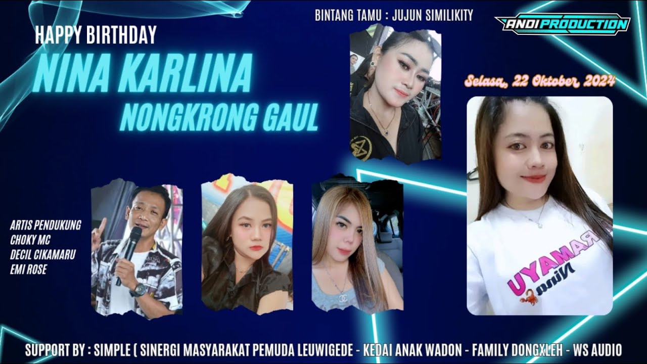 LIVE HAPPY BIRTHDAY NINA KARLINA BERSAMA NONGKRONG GAUL MUSIC, SELASA ...