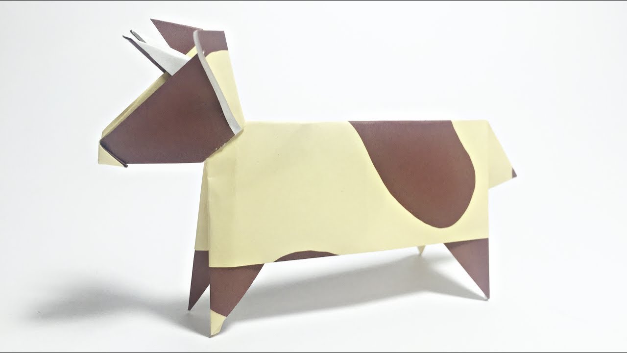 How to make origami paper Cow? - YouTube