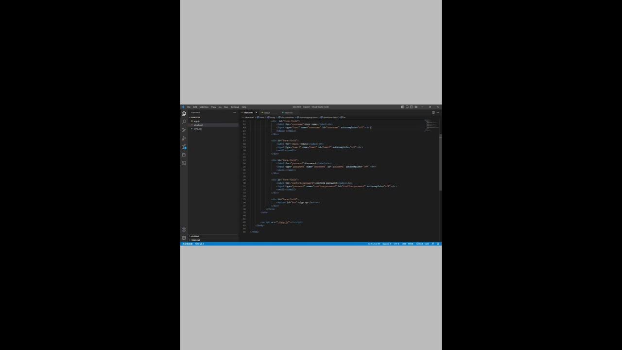 Registration Form With Validations Using Html5 Css And Javascript