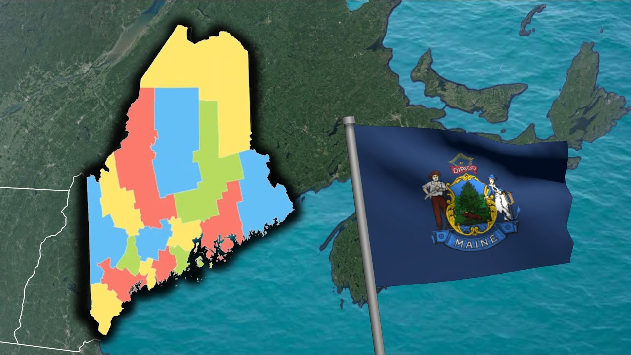 Maine - Geography of the 16 Counties | Kxvin - YouTube