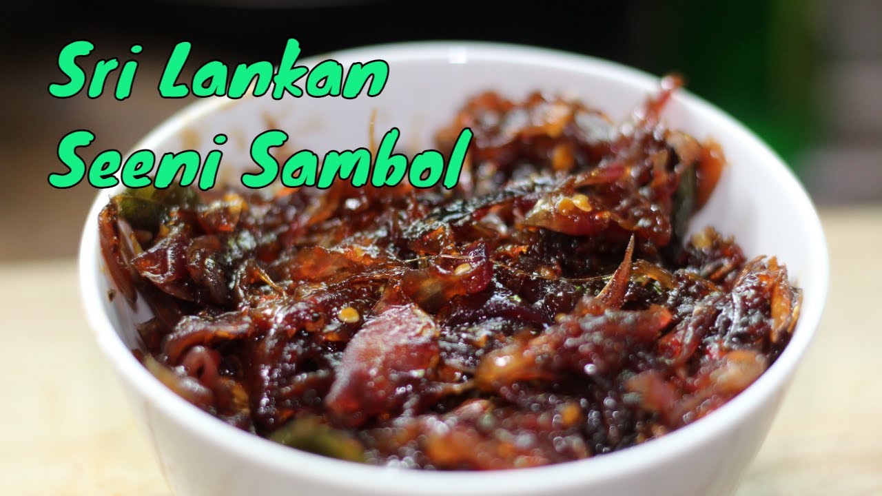 Sri Lankan Seeni Sambol super delicious with hot white rice - YouTube