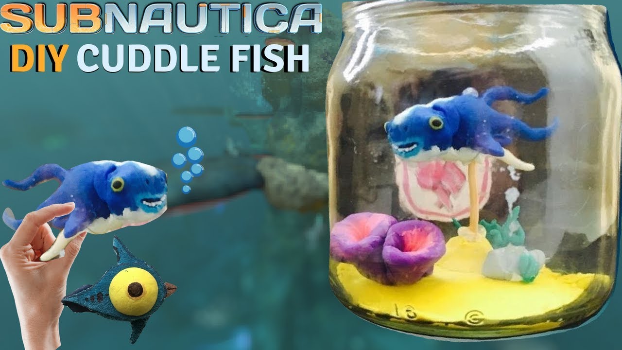 DIY cuttle fish in a jar from "subnautica" - clay tutorial - YouTube
