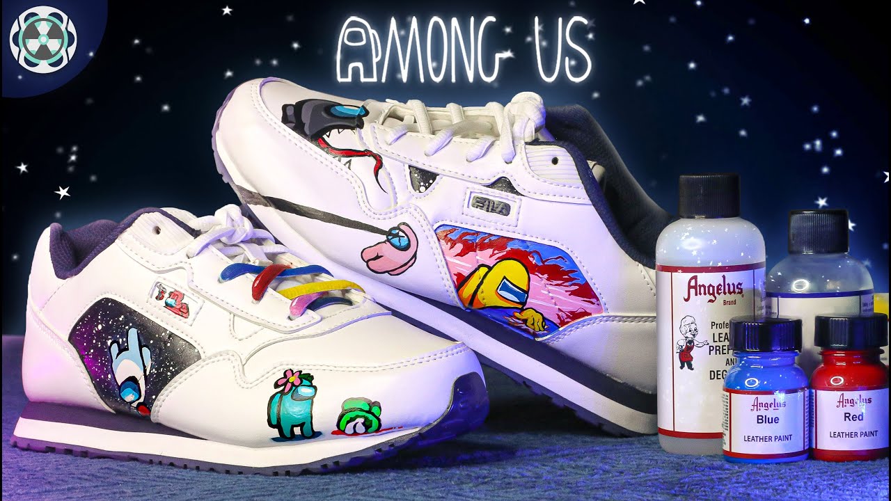 Custom "Among Us" Shoes (non-AirForce 1's) - YouTube