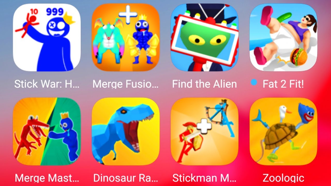 Stick War,Dinosaur Rampage,Stickman Merge,Yoologic,Merge Master,Find ...