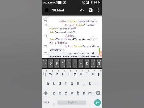 how to make tab-buttons using Accordions in html - YouTube
