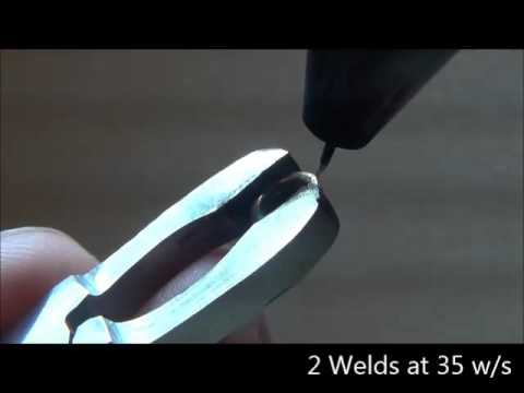 Orion 100c pulse arc welder jump ring weld samples - YouTube
