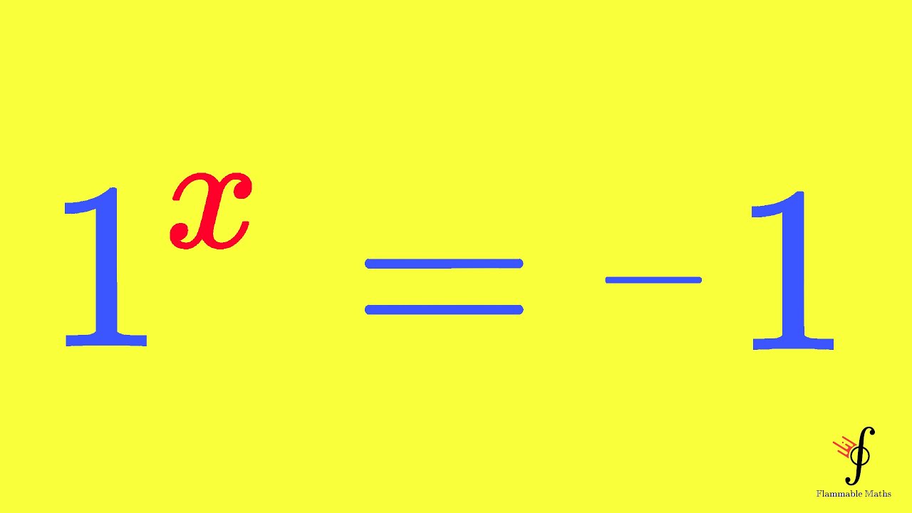 1^x = -1 - YouTube