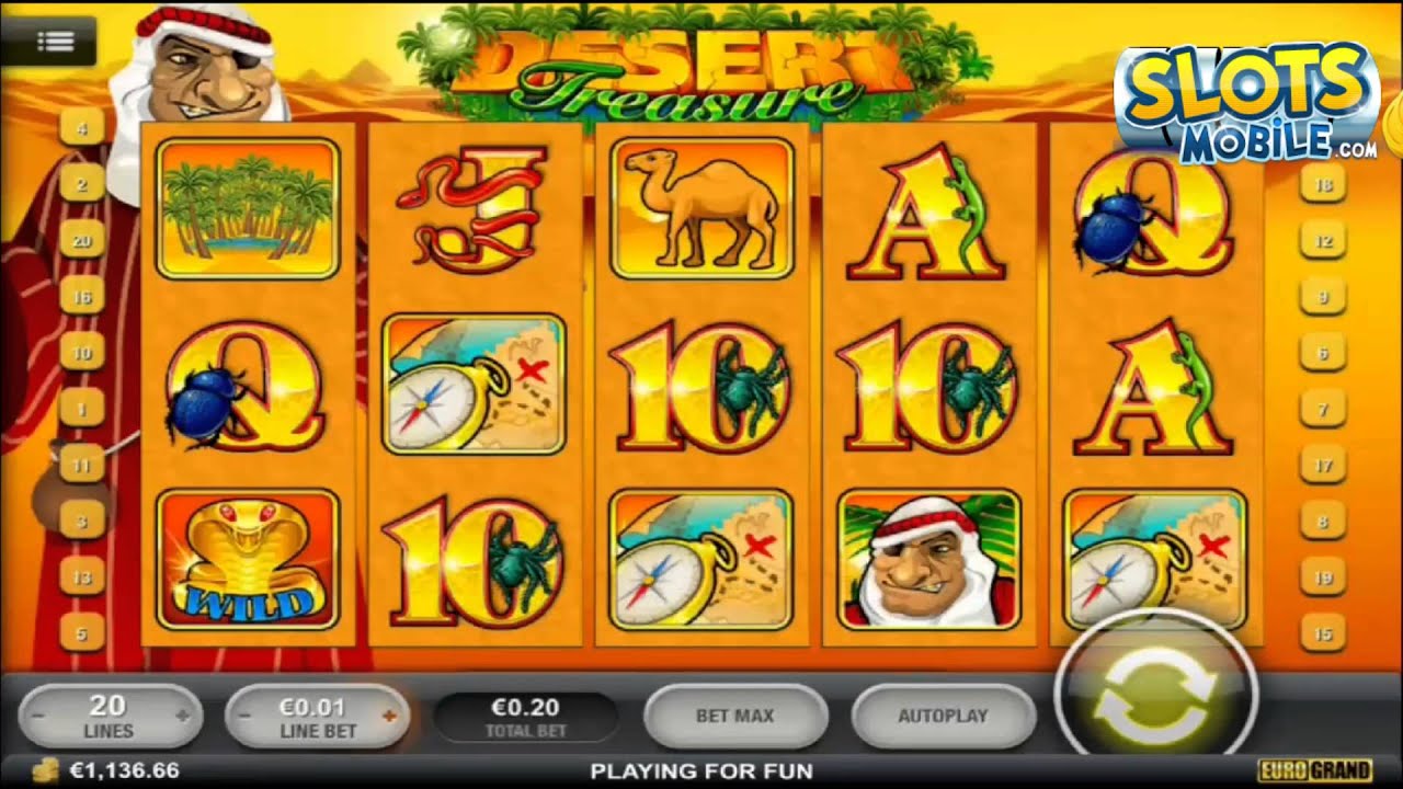 Desert Treasure Mobile Slots - YouTube
