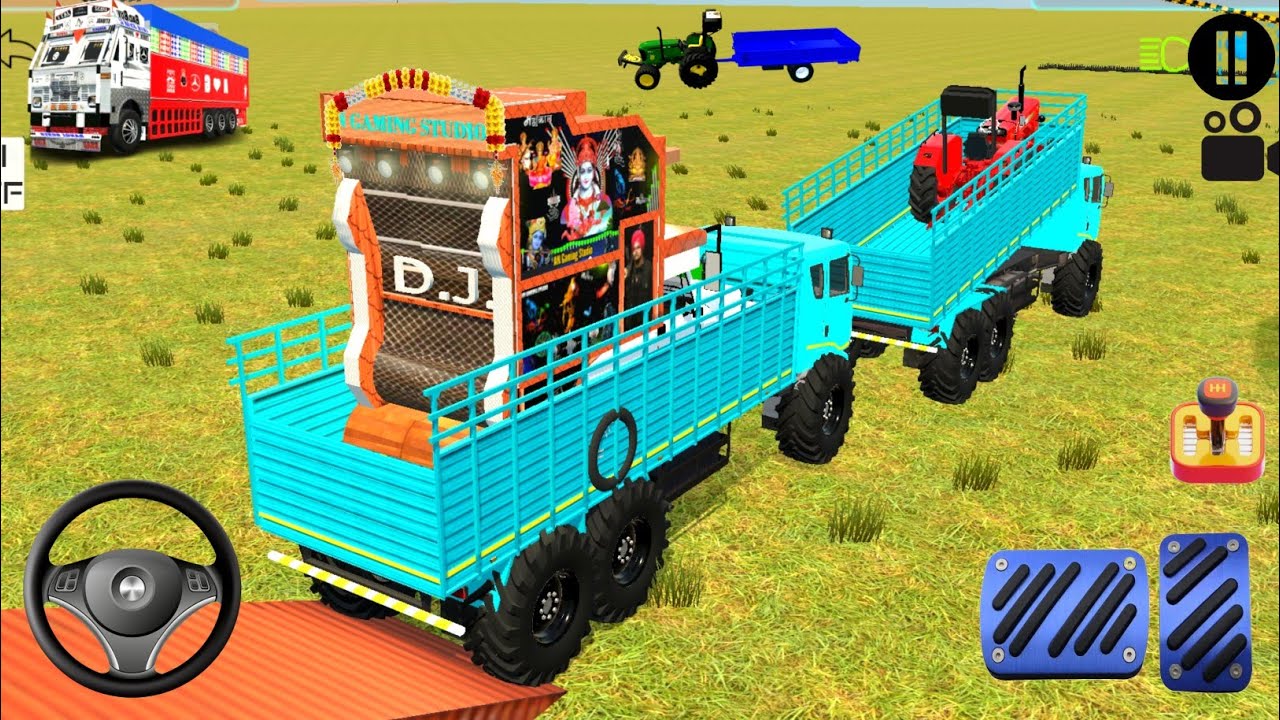 🚜Drive DJ picup Gadi And Pull Dumper From Mud in Game 💥 #jcb #tractor # ...