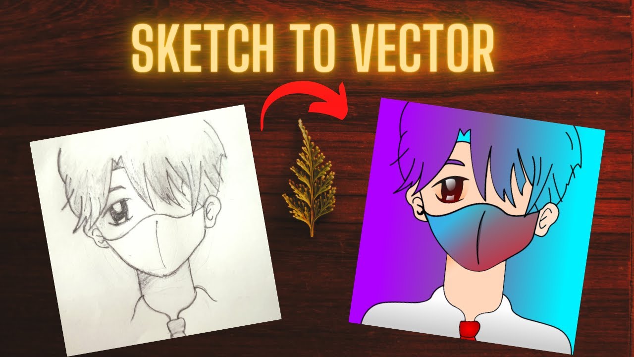 Sketch to Vector Art in Inkscape / Anime Boy - Part 2 - YouTube