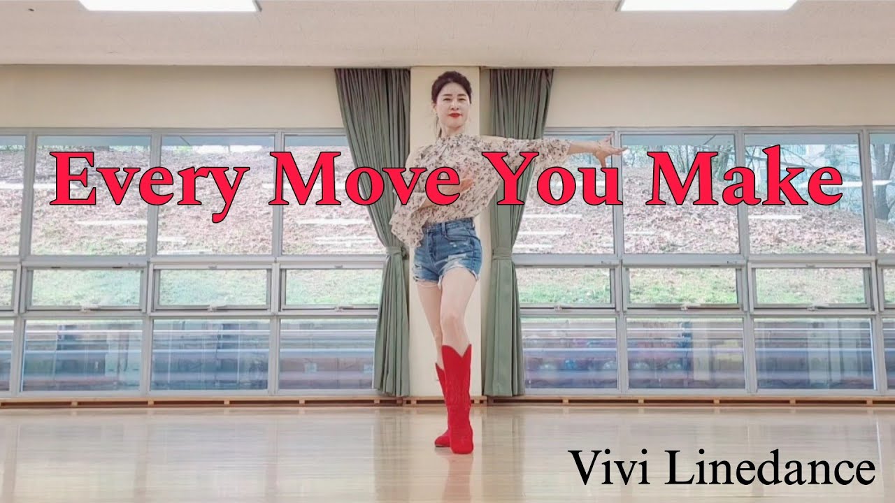 [감미로운 초급] Every Move You Make - Line Dance | Level High Beginner | Vivi LineDance - YouTube