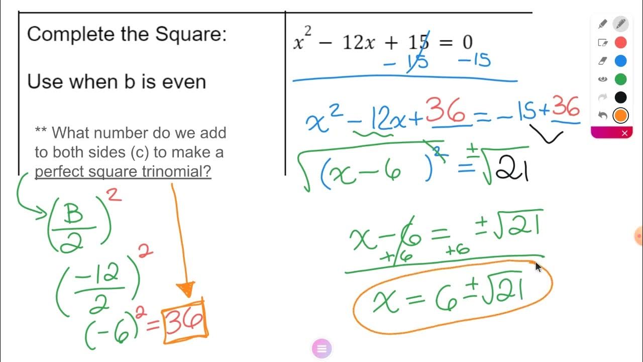 Solving Quadratics Graphic Organizer - YouTube