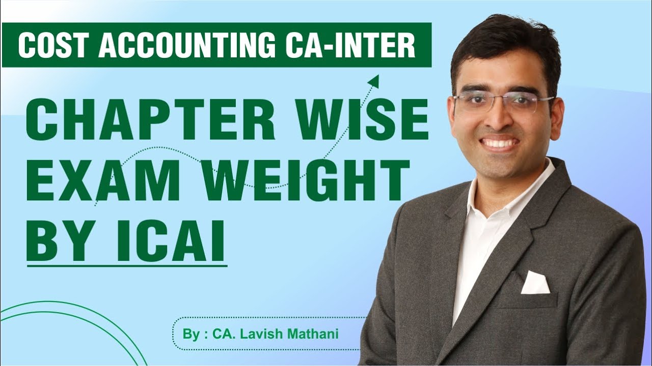 Cost Accounting CA INTER Chapter Wise Exam Weight BY ICAI CA Lavish ...