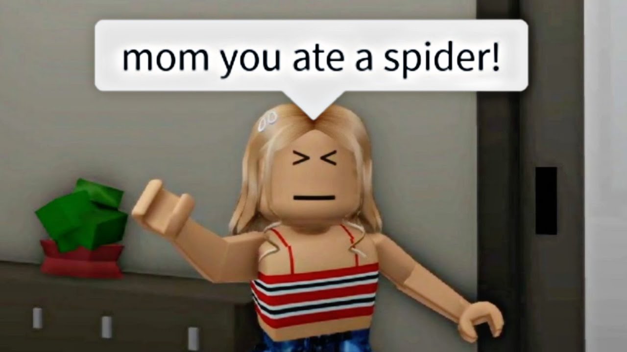 When your mom eats a spider (meme) ROBLOX - YouTube