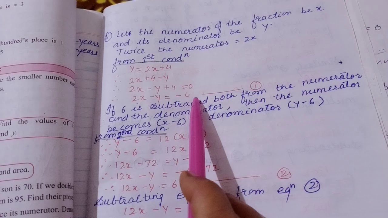 Word problems of linear equation with two variables. - YouTube