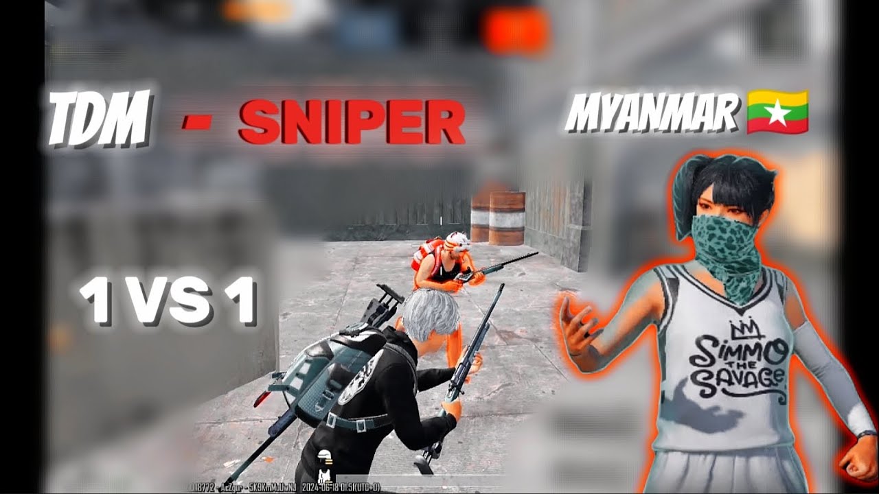 Sniper နဲ့ ရှယ်ကြမ်း တဲ့ 🇲🇲မြန်မာ Player နဲ့ တွေ့ခဲ့ပီ😲🔥 Pubgmobile