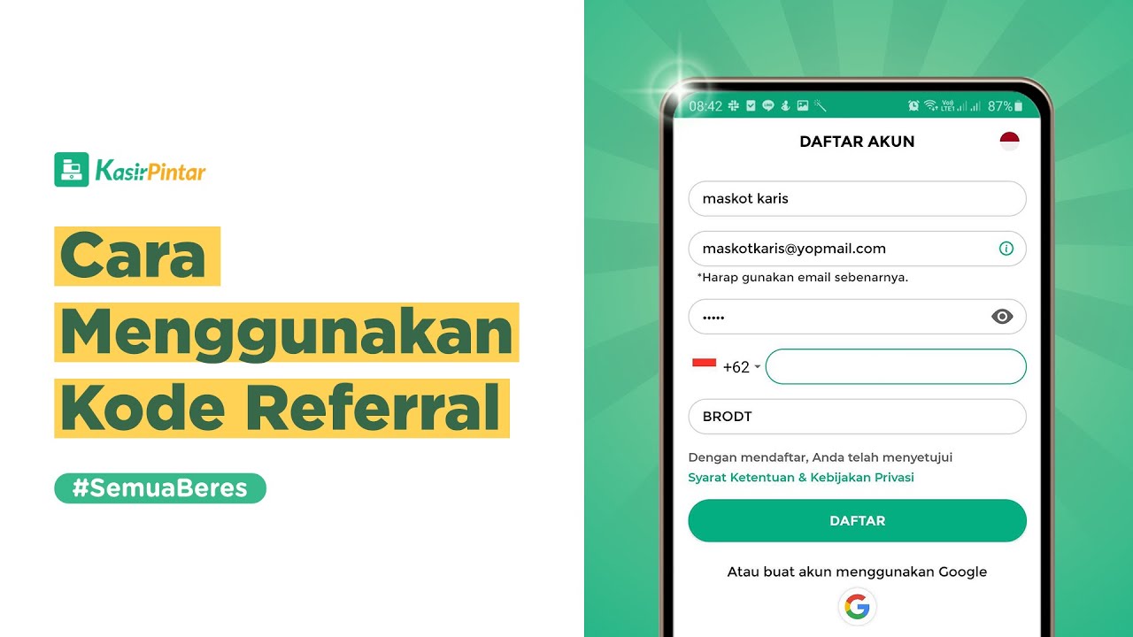 Cara Menggunakan Kode Referral - YouTube
