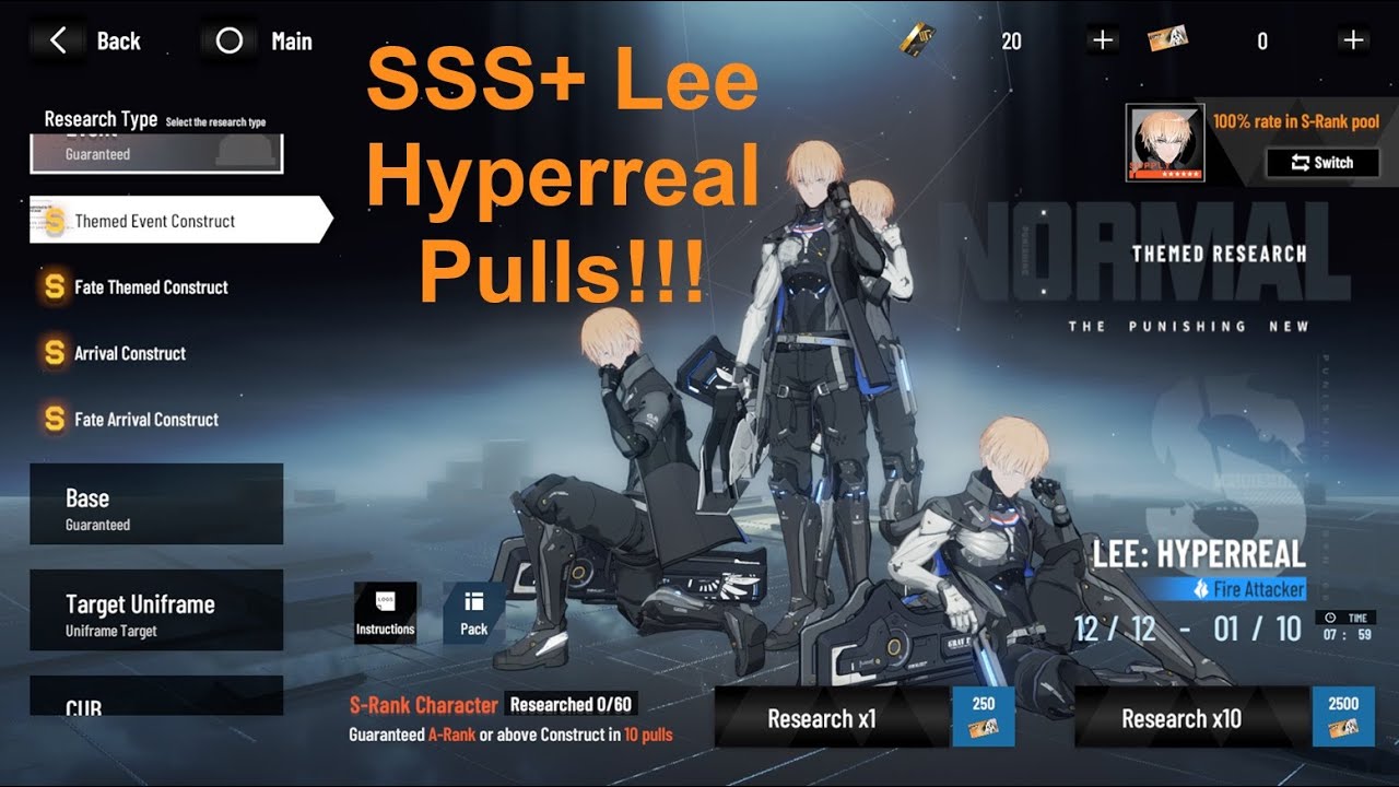SSS+ Lee Hyperreal + Weapon + CUB Pulls - Punishing Gray Raven - YouTube